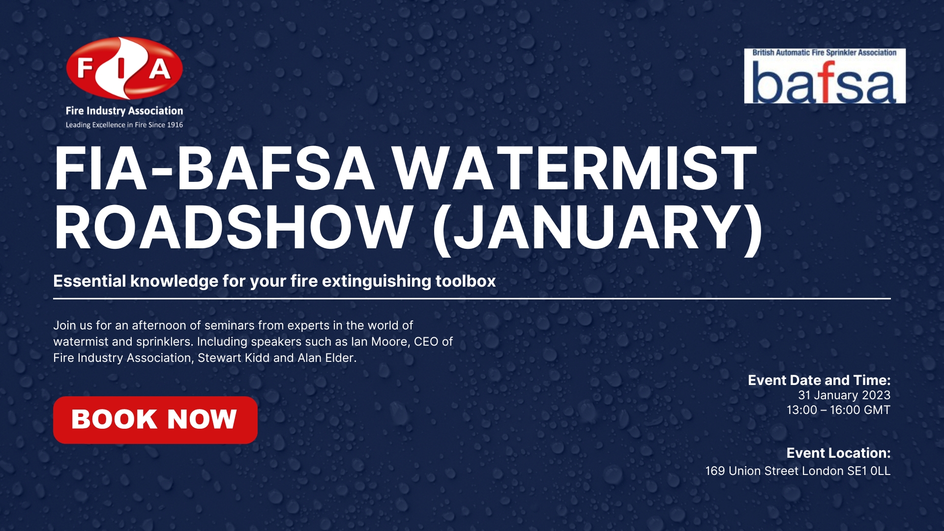The FIA and BAFSA bring you the first of their 2023 Watermist Roadshows
